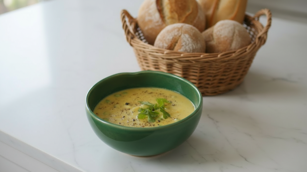 Traditional Irish Vegetable Soup With Peas